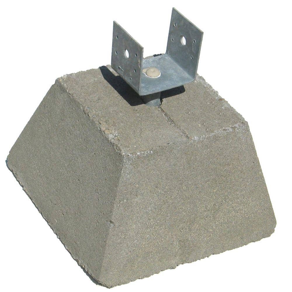 Mutual Materials 14 in. x 12 in. x 12 in. Concrete Pier Block with Hot ...
