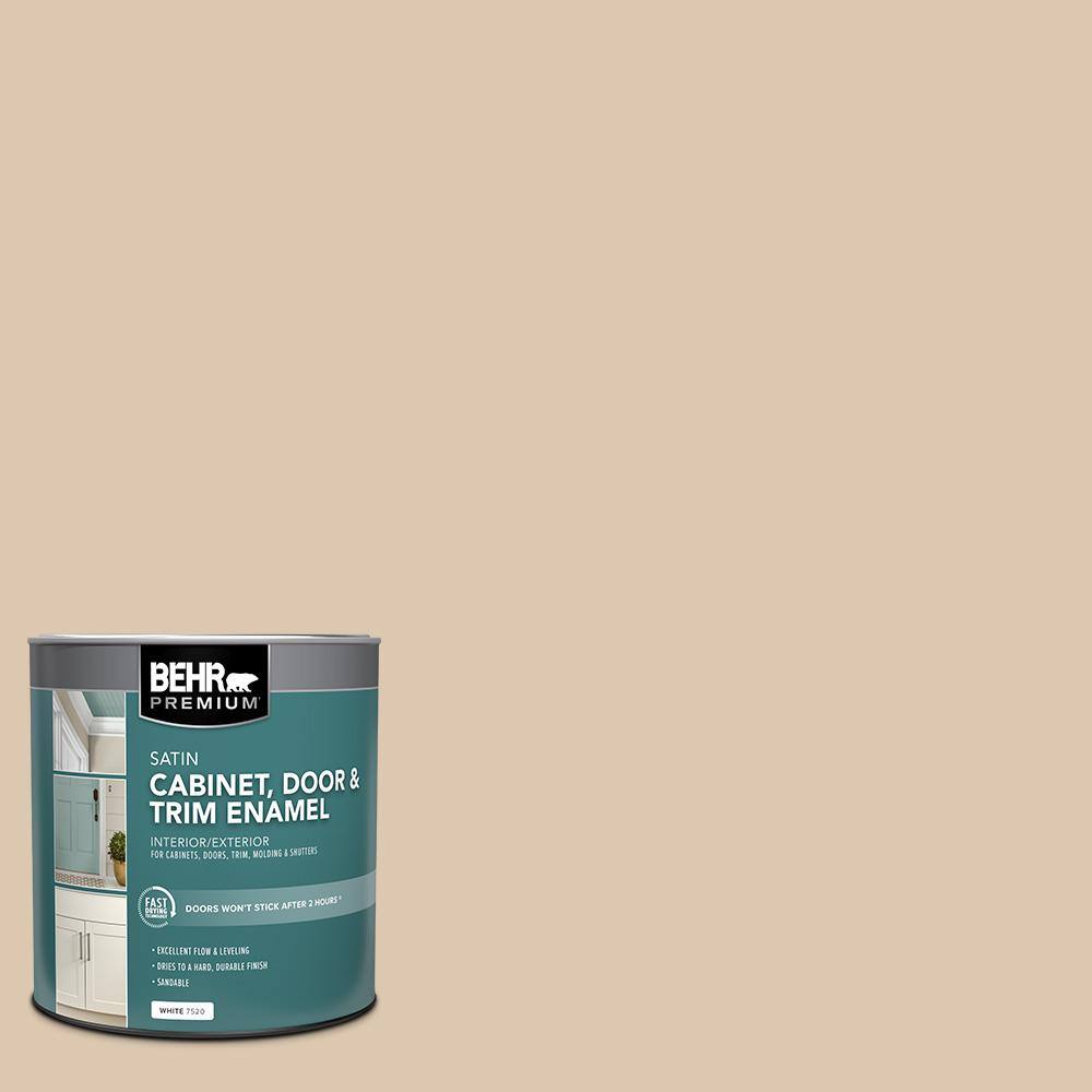 BEHR PREMIUM 1 qt. #N270-2 Lentil Satin Enamel Interior/Exterior ...