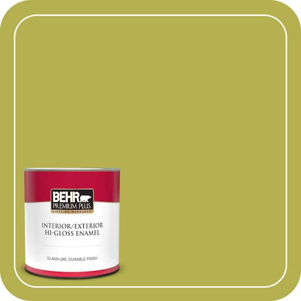 BEHR PREMIUM PLUS 1 qt. #P350-6 Laser Hi-Gloss Enamel Interior/Exterior ...