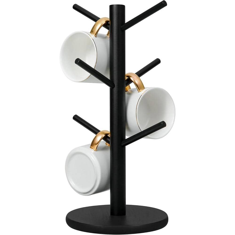 Mug Holder Tree, Coffee Cup Holder with 6 Hooks in Black 29CPH039007 ...
