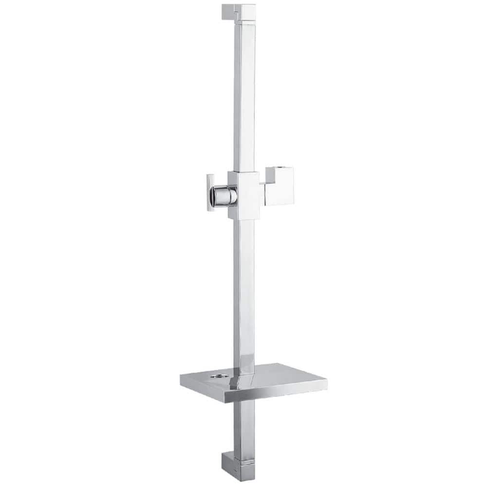 Kingston Brass Square 24 in. Slide Bar with a Soap Dish in Polished ...