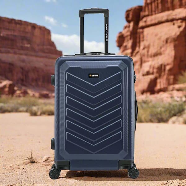 US ARMY U.S. ARMY FOX 24" Medium Suitcase Navy Blue USLFOX00M-BLU - The ...