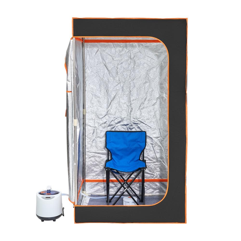 SVOPES Full Size Portable Steam Sauna Tent 1-Person Indoor Metal Frame ...