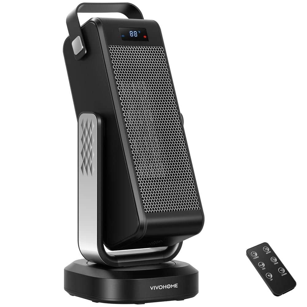 VIVOHOME 17in. 1500W Electric 3D Oscillating Portable Ceramic ...