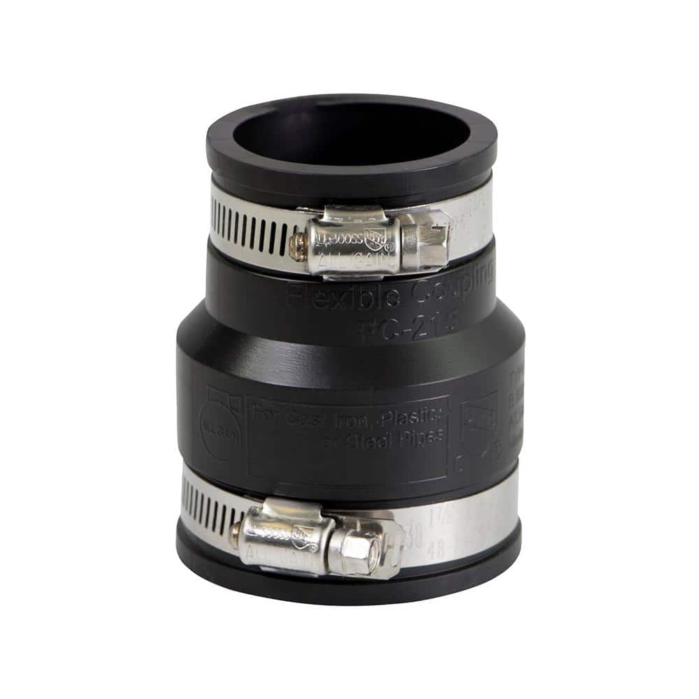 Reviews for PLUMBFLEX 2 in. x 1-1/2 in. PVC Flexible Reducing Coupling with Stainless Steel ...