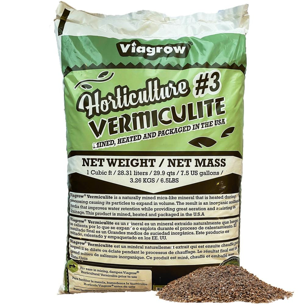 Viagrow 1 cu. ft. Horticultural Vermiculite 7.5 Gal./28.25 l VER1 - The ...