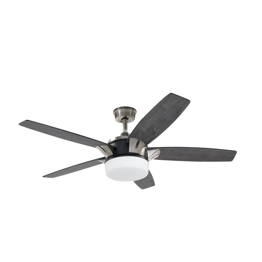 BLUE MOUNTAIN FANS Kanali 52 in. Indoor Matt Black Ceiling Fan with LED ...