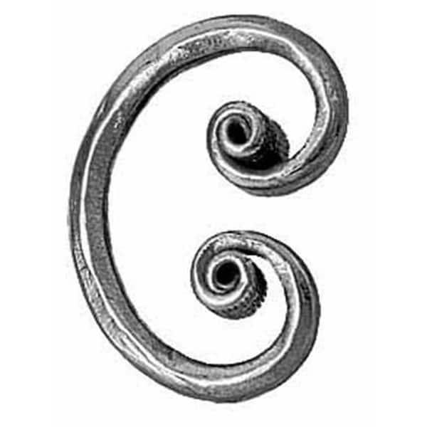 arteferro 4-5/16 in. x 2-3/4 in. x 1/2 in. Round Hammered Bar with ...