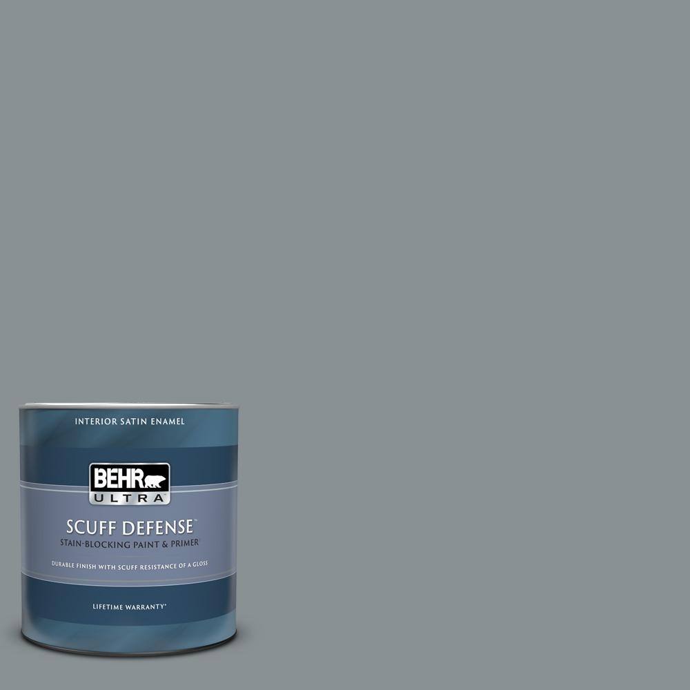 BEHR ULTRA 1 qt. #MQ5-29 Gotham Gray Extra Durable Satin Enamel ...