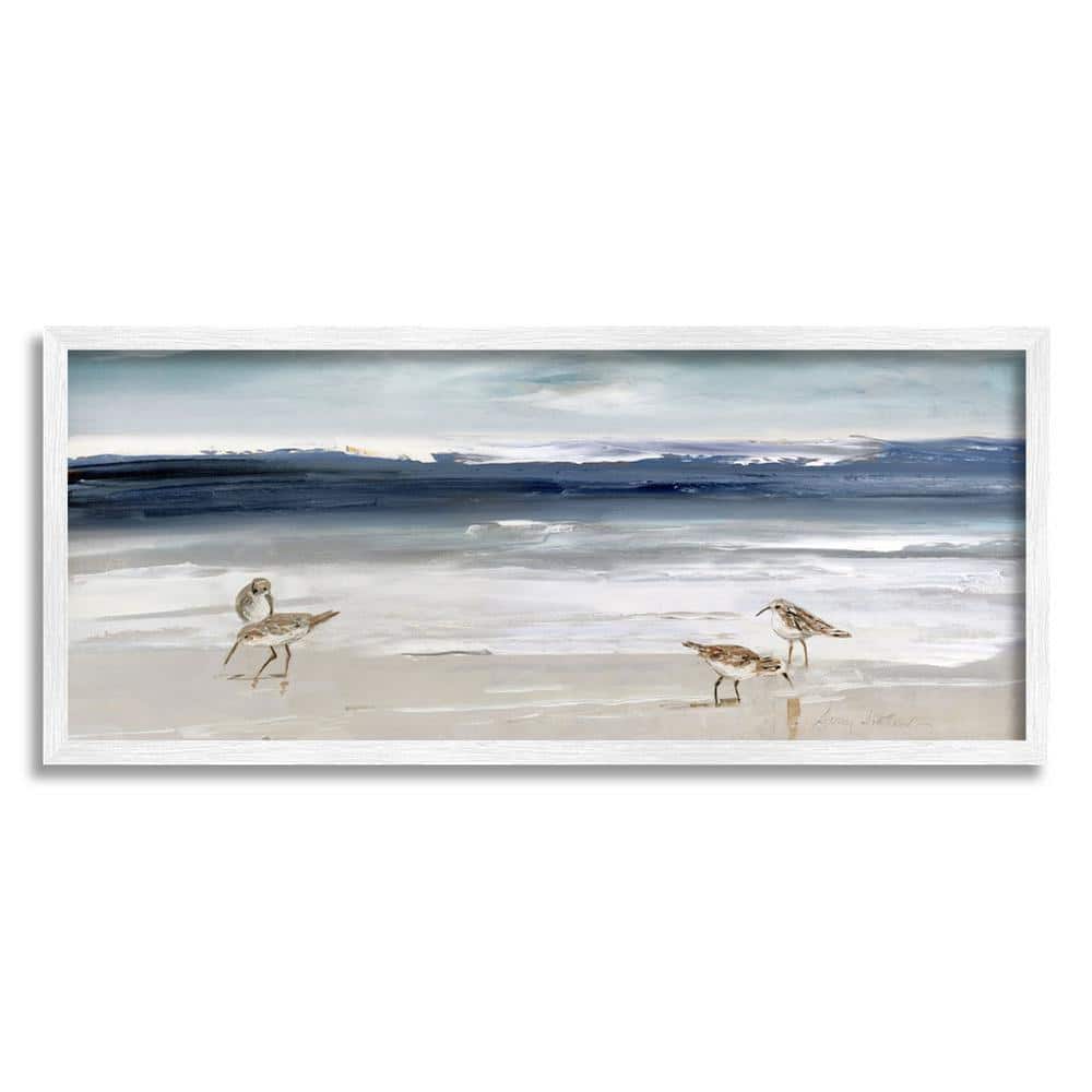 The Stupell Home Decor Collection Sandpipers Grazing Sea Shore Design ...