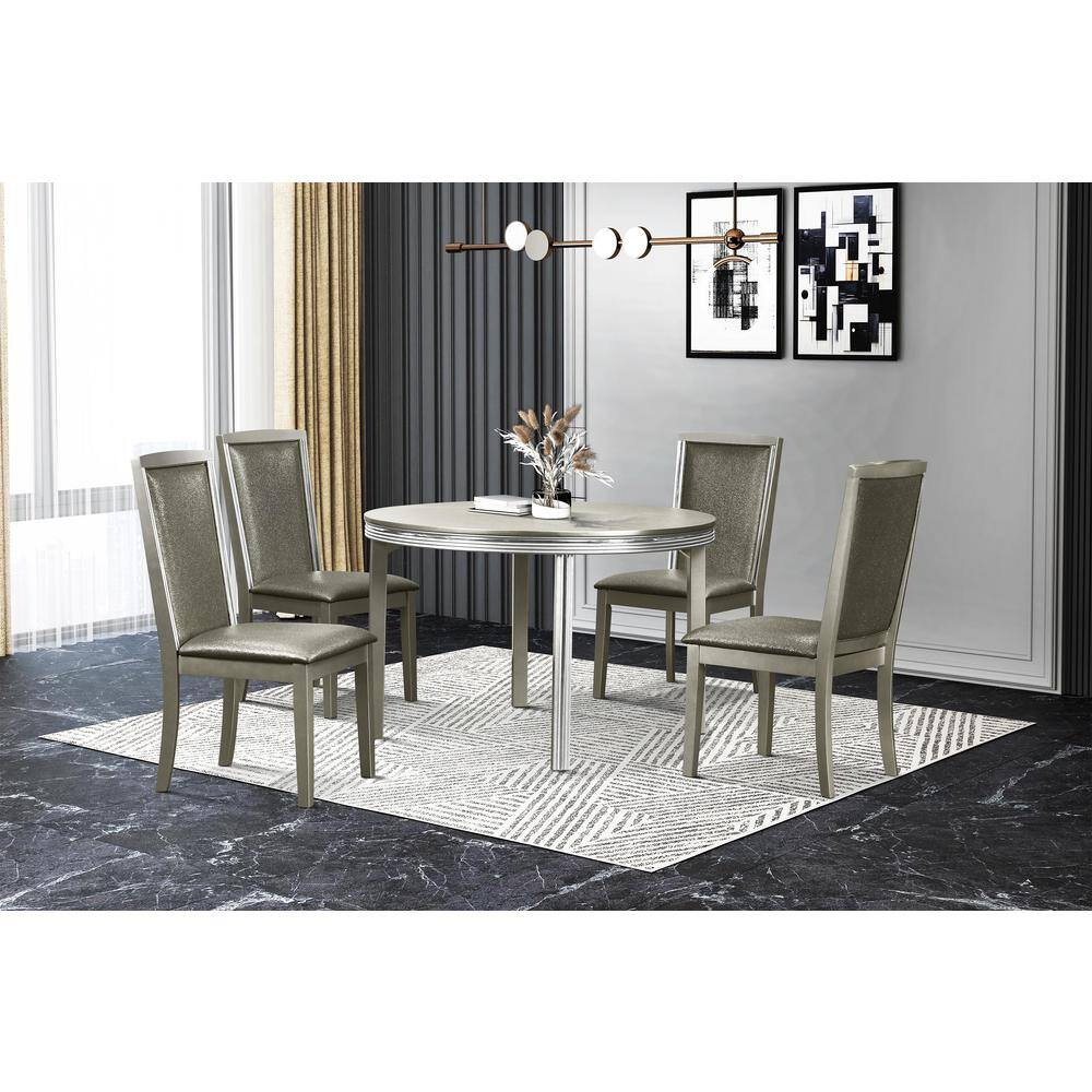 NEW CLASSIC HOME FURNISHINGS New Classic Furniture Lumina 5-Piece Round ...