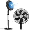 Comfort Zone Powr Curve Adjustable 45 in. Oscillating Pedestal Fan with ...