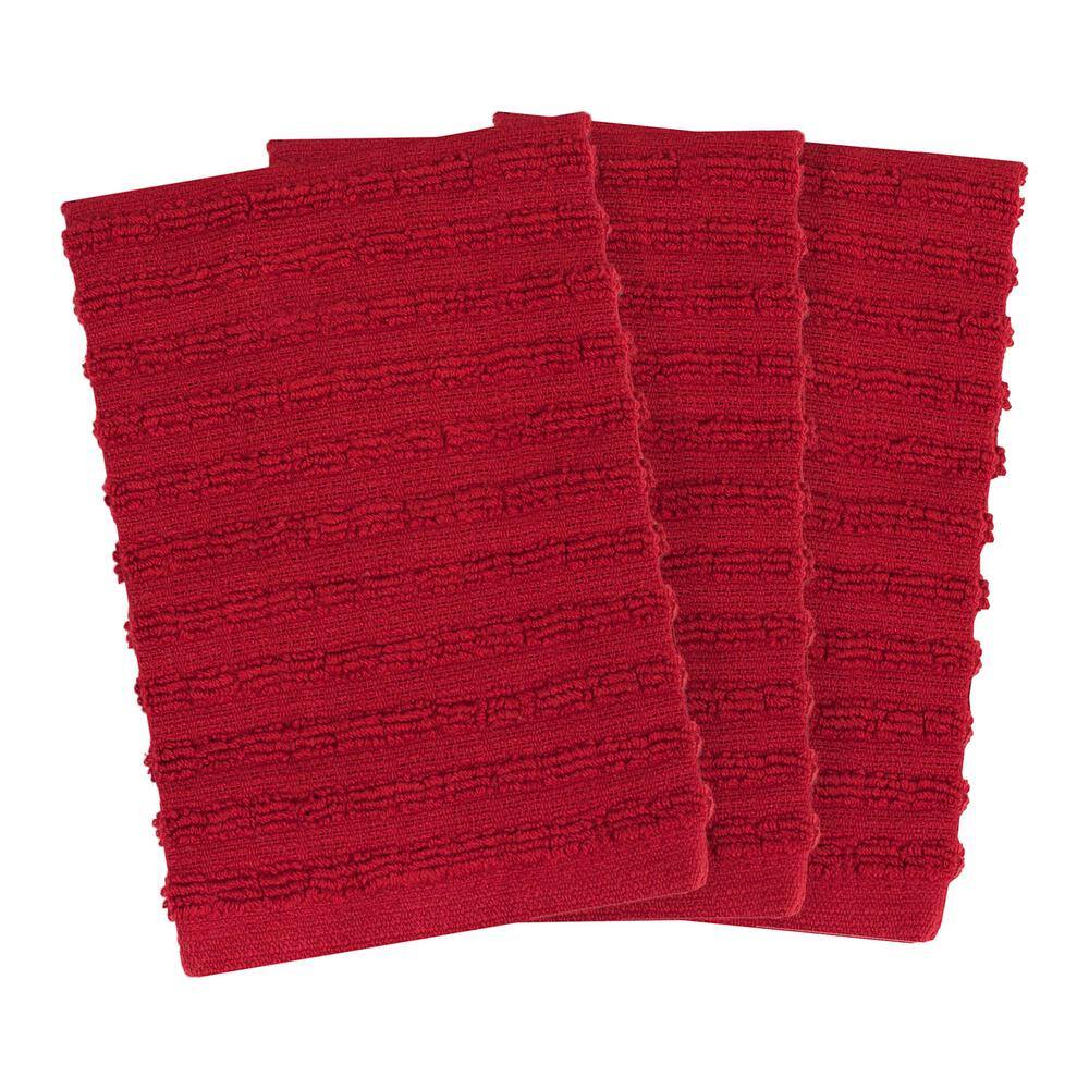 RITZ Royale Paprika Solid Cotton Dish Cloth (Set of 3) 022983 - The ...