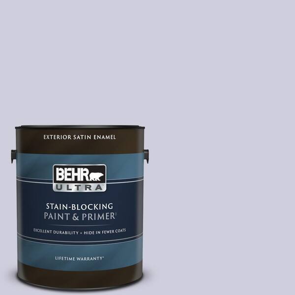 BEHR ULTRA 1 gal. #640C-2 Lavender Sparkle Satin Enamel Exterior Paint ...