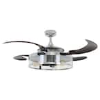 Fanaway Classic Chrome and Espresso Retractable 4-Blade 48 in. 3-Light ...