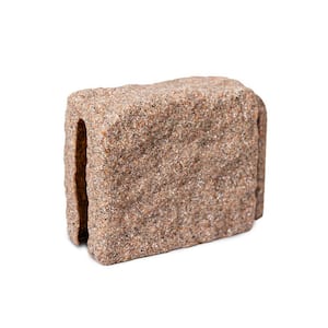 Beuta 7 in. x 6.5 in. x 4 in. Cobble Stone (Start) Faux Stone Plastic ...