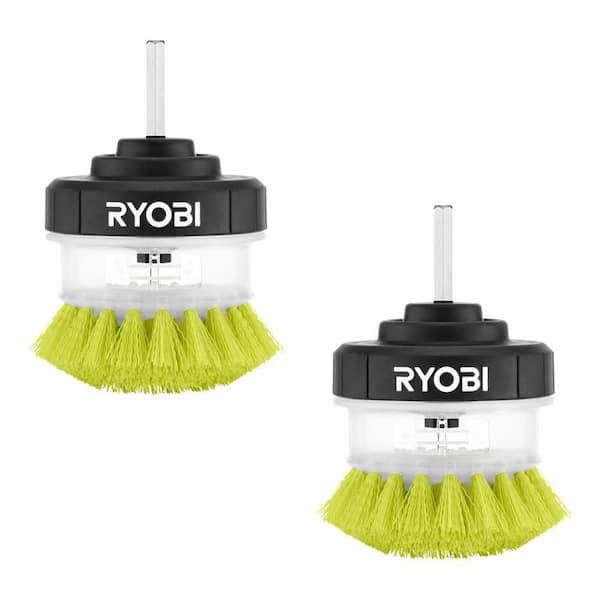 RYOBI Soap Dispensing Brush with Hex Shank Compatibility (2-Pack ...