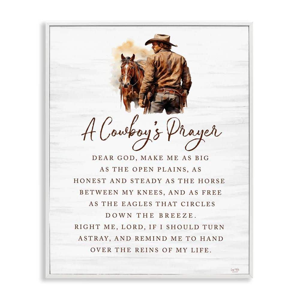 Stupell Industries Heartfelt Cowboy's Prayer by Lux Plus Me Designs ...