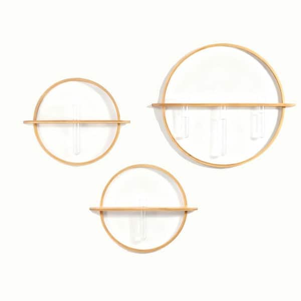 13 in. x 14 in. Brown Glass Wall Mounted Wall Planter HPCK79W6BJ - The ...