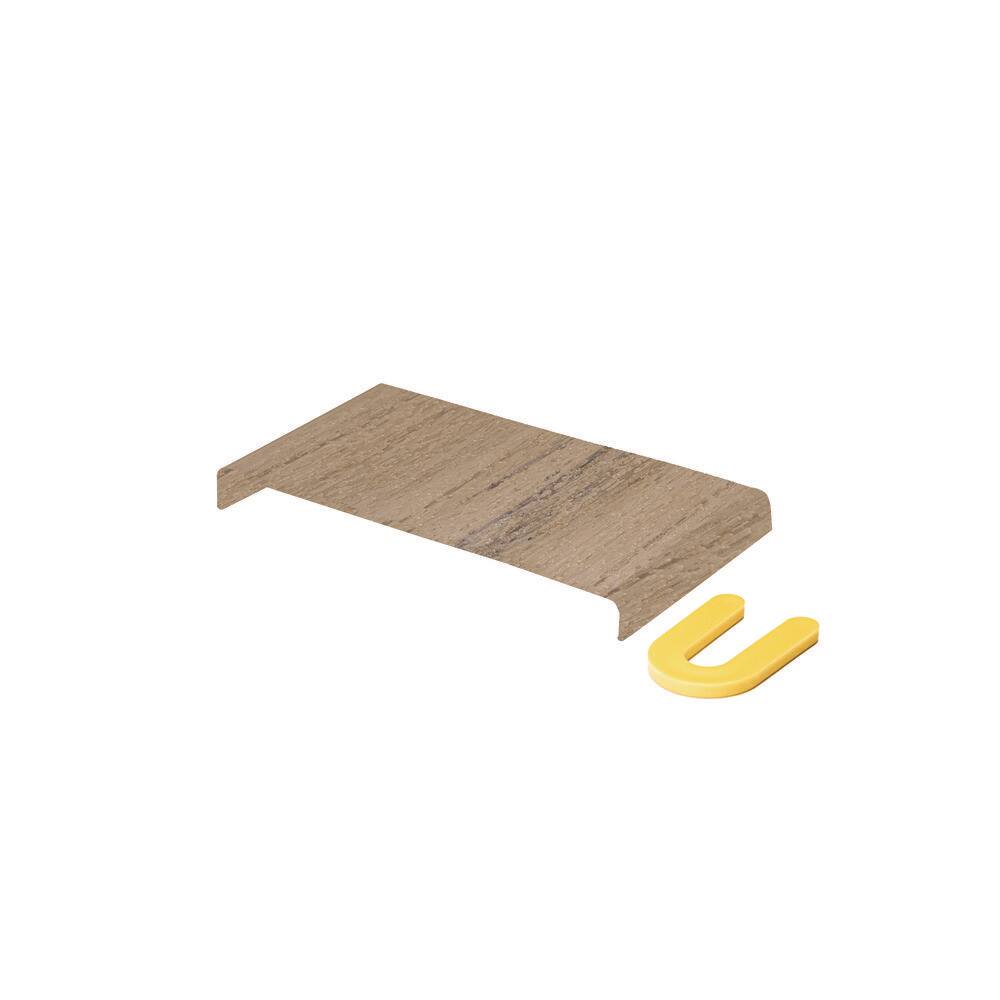 Deck-Top 8 ft. Tan Rigid PVC Edge Trim Cover for Deck-Top Board Covers ...