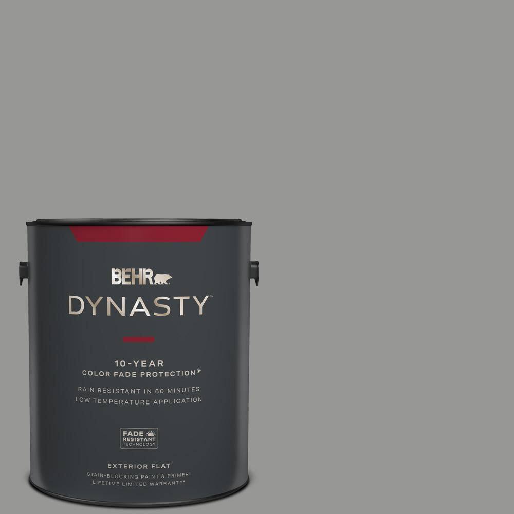 BEHR DYNASTY 1 gal. #PPU24-19 Shark Fin Flat Exterior Stain-Blocking ...