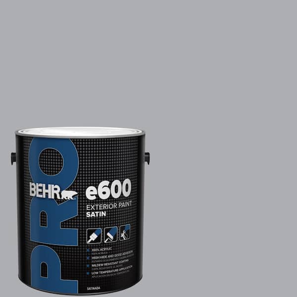 BEHR PRO 1 gal. #760E-3 Gray Timber Wolf Satin Exterior Paint PR64001 ...