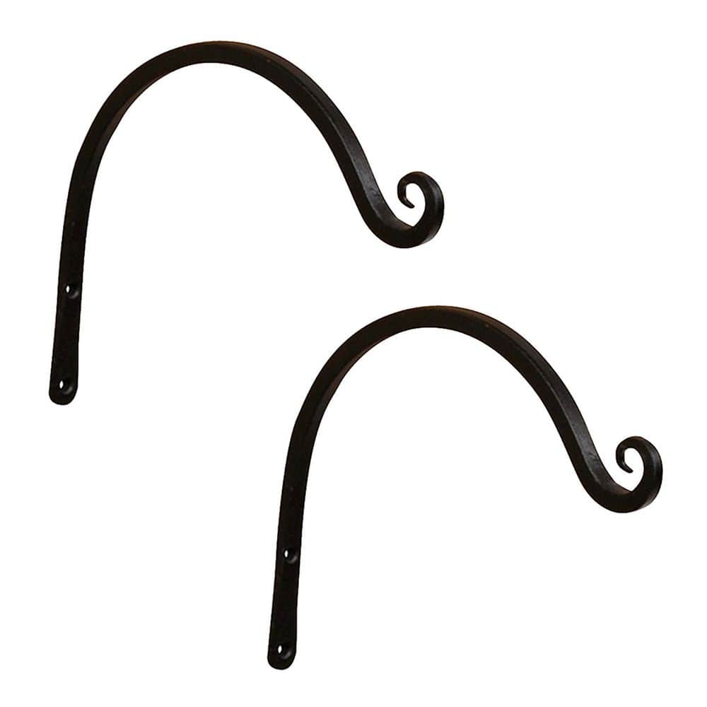ACHLA DESIGNS Set of 2 Wall Mounted Up Curled Metal Brackets, 8 in ...
