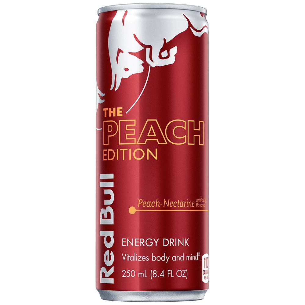 Red Bull 250 ml/8.4 oz. Peach Edition US Can (24-Pack) RB230345 - The ...