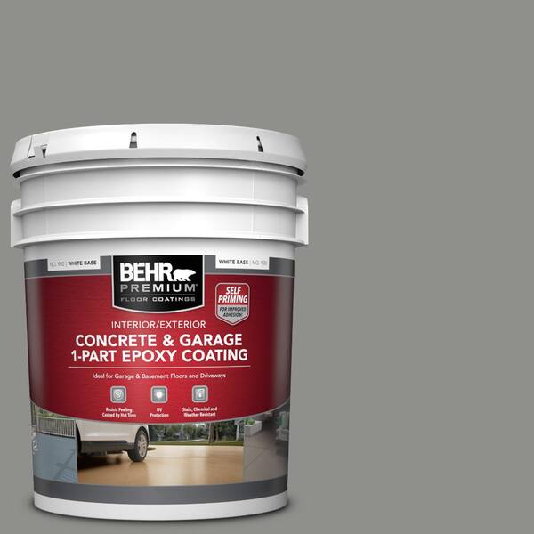 BEHR PREMIUM 5 gal. #PPU24-20 Letter Gray Self-Priming 1-Part Epoxy ...