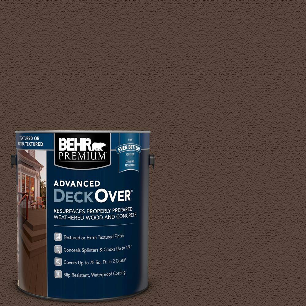 BEHR Premium Advanced DeckOver 1 gal. #SC-201 English Brown Textured ...
