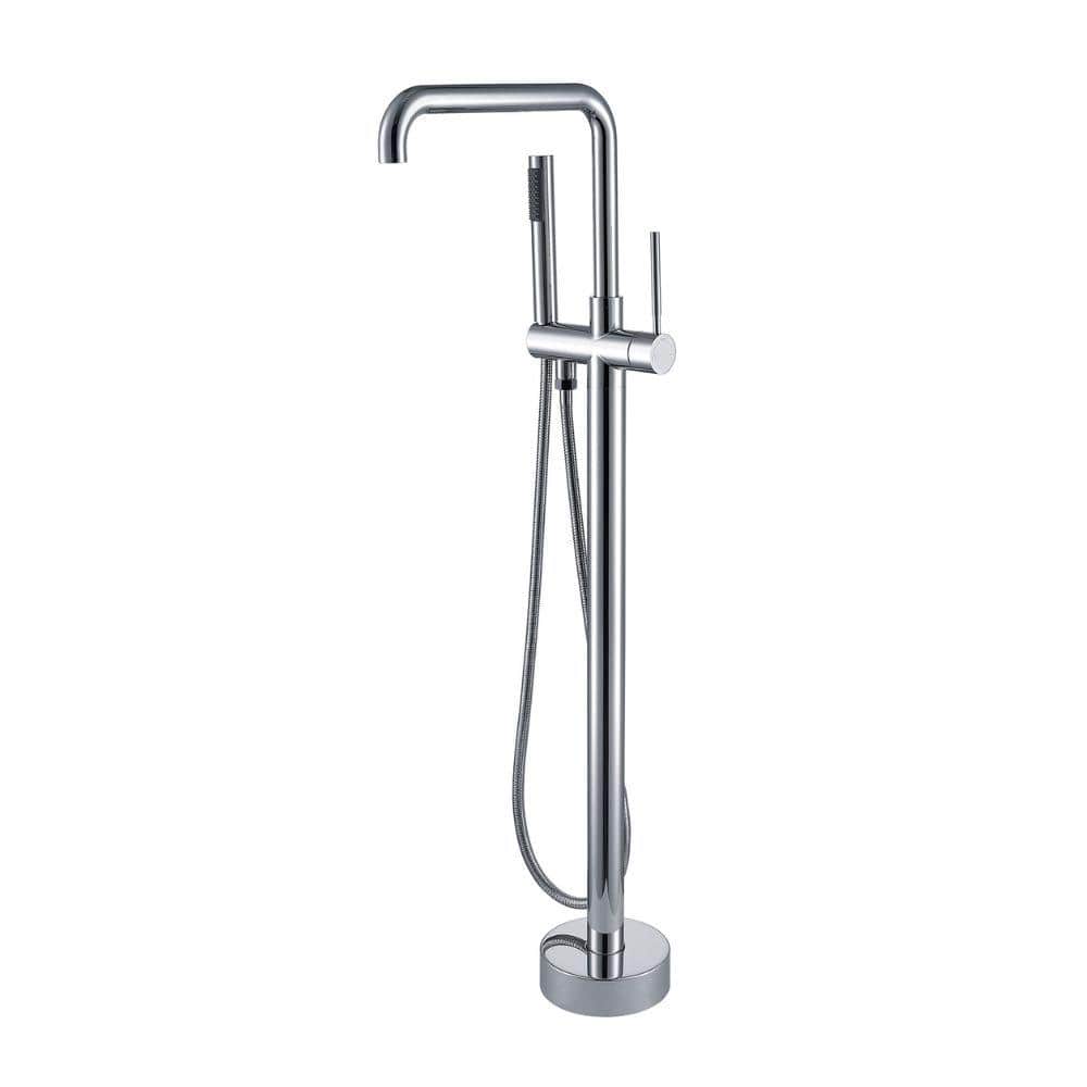 Lukvuzo Single-Handle Freestanding Tub Faucet with Manual Hand Shower ...