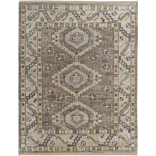 HomeRoots 4 ft. x 6 ft. Gray, Brown Geometric Area Rug 2000567072 - The ...