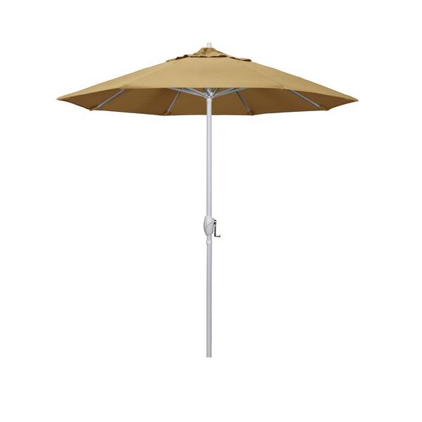 California Umbrella 7.5 ft. Matted White Aluminum Market Patio Umbrella ...