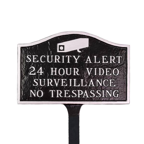Montague Metal Products Security Alert Small Statement Plaque with Lawn ...