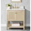 Home Decorators Collection Arcott 31 in. Single Sink Fluted Natural ...