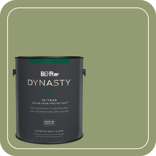 BEHR DYNASTY 1 gal. #PPU11-04 Alamosa Green Semi-Gloss Exterior Stain ...