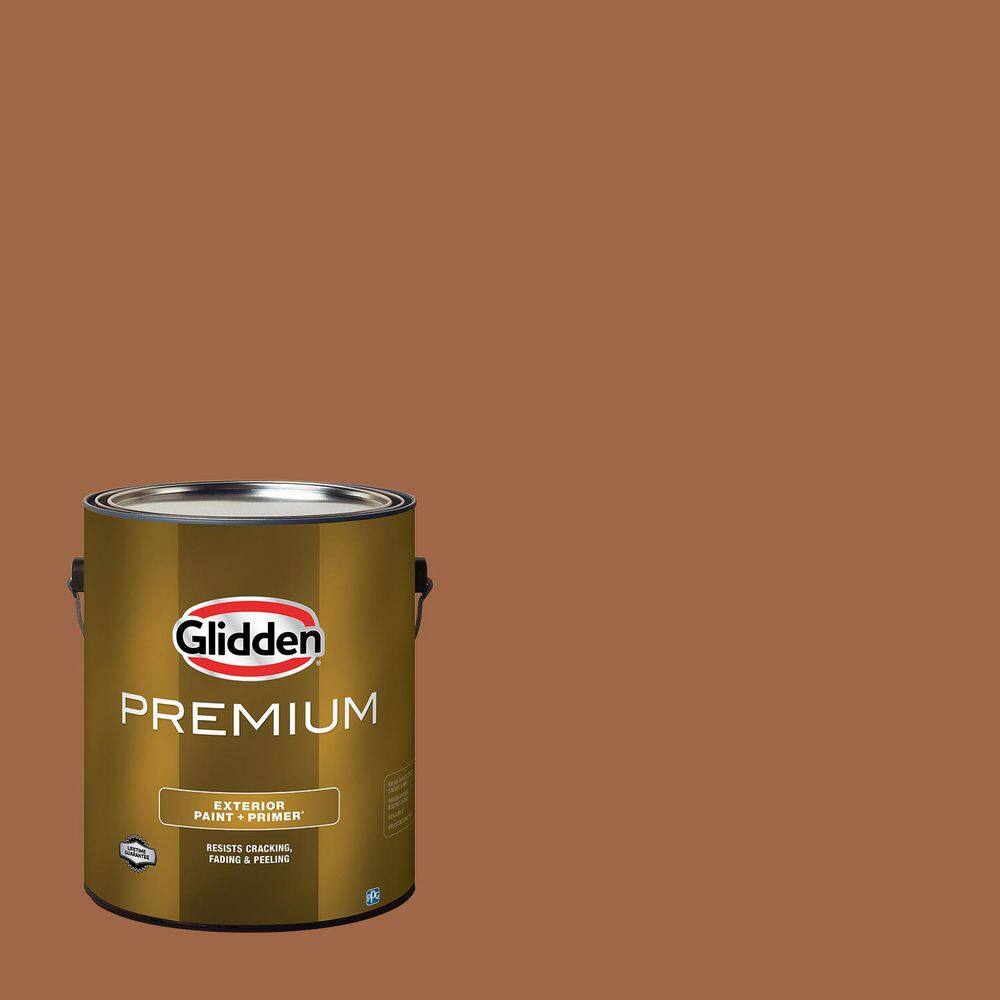 Glidden Premium 1 gal. PPG1069-6 Foxfire Brown Semi-Gloss Exterior ...