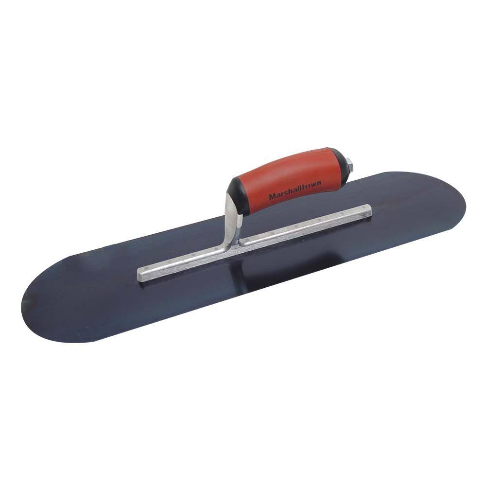 MARSHALLTOWN 18 in. x 5 in. Blue Steel Pool Trowel - DuraSoft Handle ...