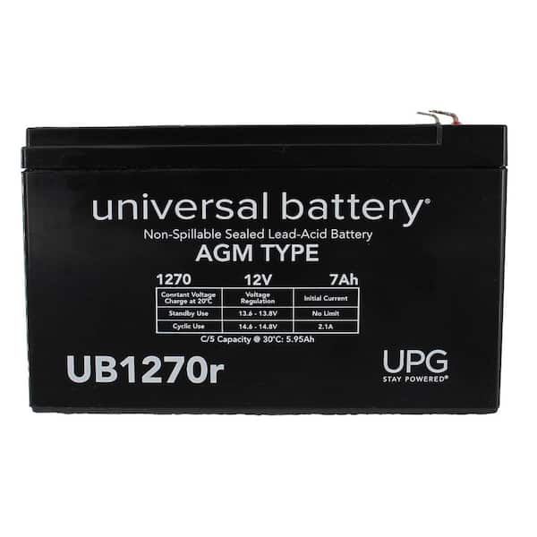 UPG 12-Volt 7 Ah F1 Terminal Sealed Lead Acid (SLA) AGM Rechargeable ...