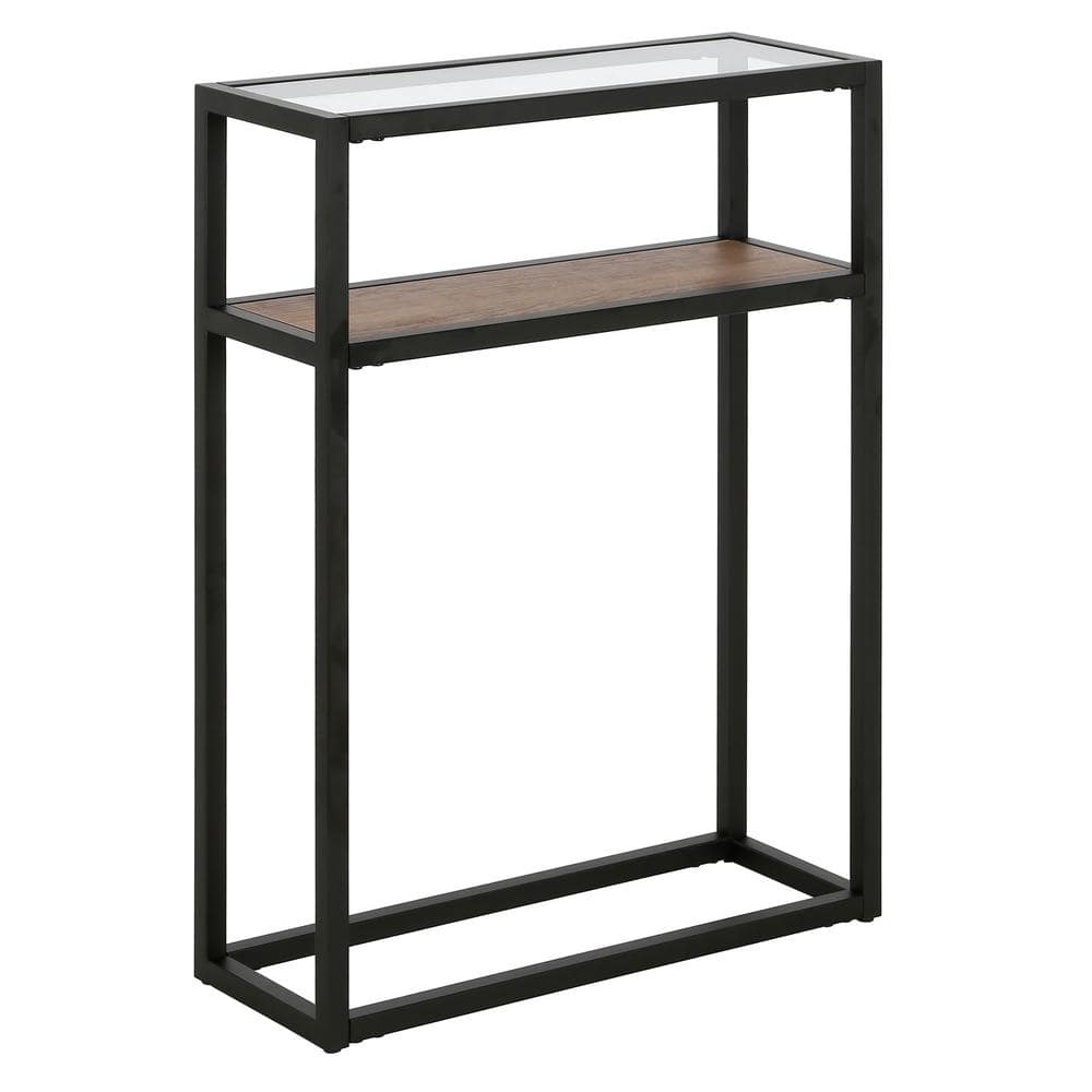 Meyer&Cross Addison 22 in. Blackened Bronze and Rustic Oak Rectangle ...