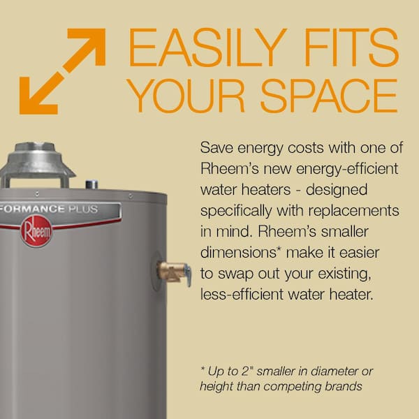 Rheem Performance 40 Gal. Tall 4500-Watt Double Element Electric Water ...