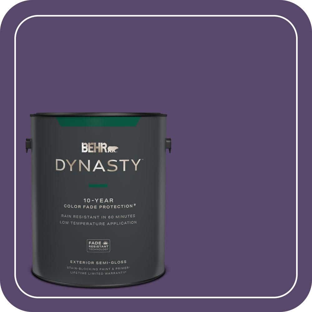 BEHR DYNASTY 1 gal. #P570-7 Proper Purple Semi-Gloss Exterior Stain ...