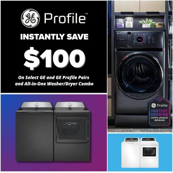 GE Profile 5.3 cu. ft. Smart Front Load Washer in Sapphire Blue w ...