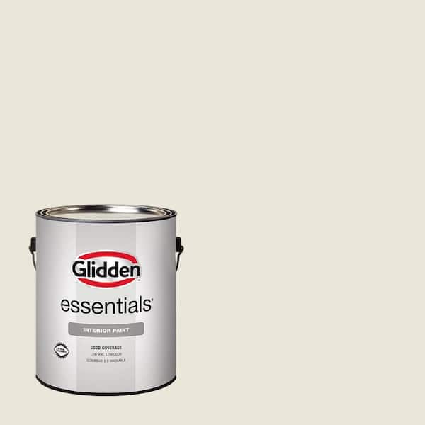 Glidden Essentials 1 gal. PPG1101-1 China White Flat Interior Paint ...