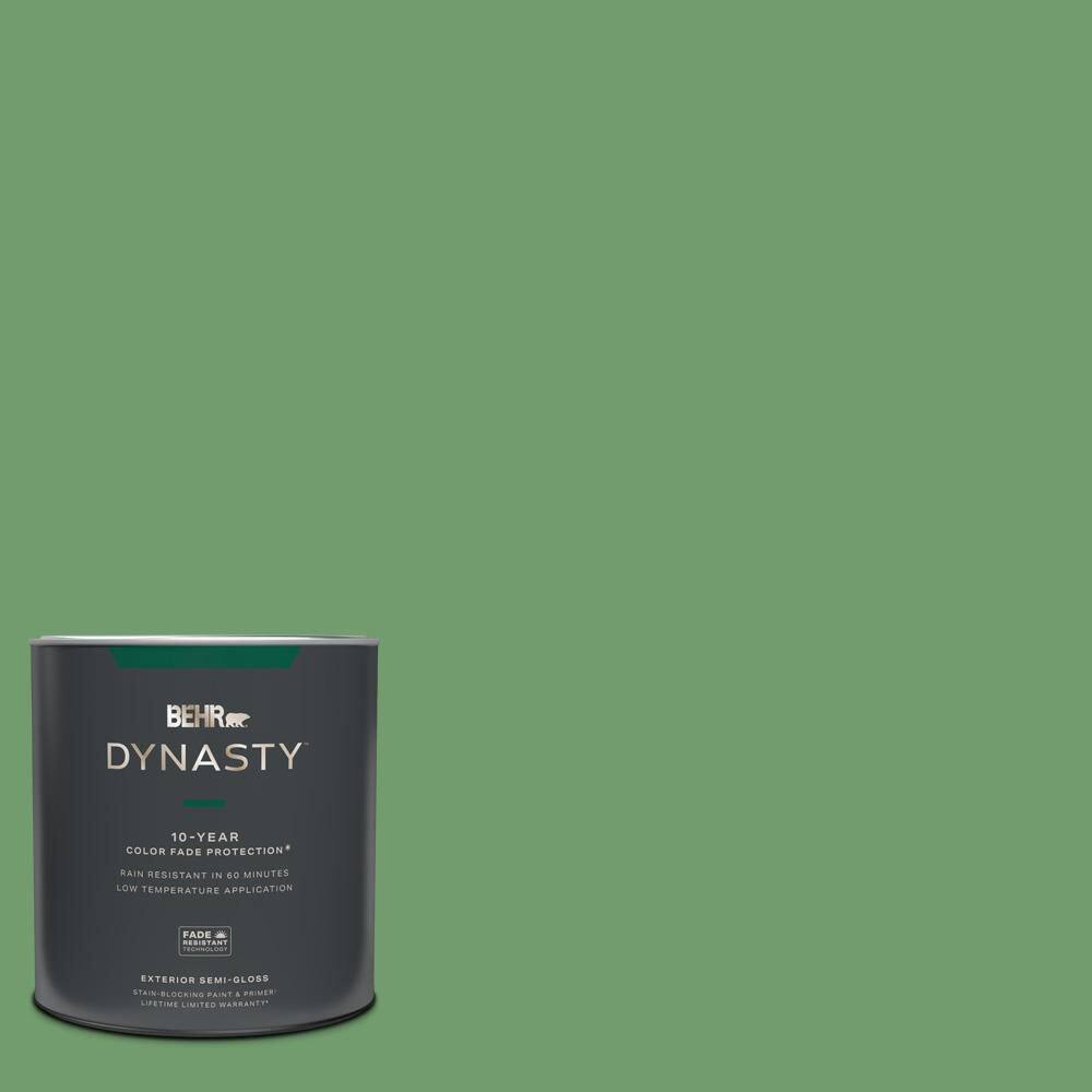 BEHR DYNASTY 1 qt. #450D-6 Shire Green Semi-Gloss Exterior Stain ...