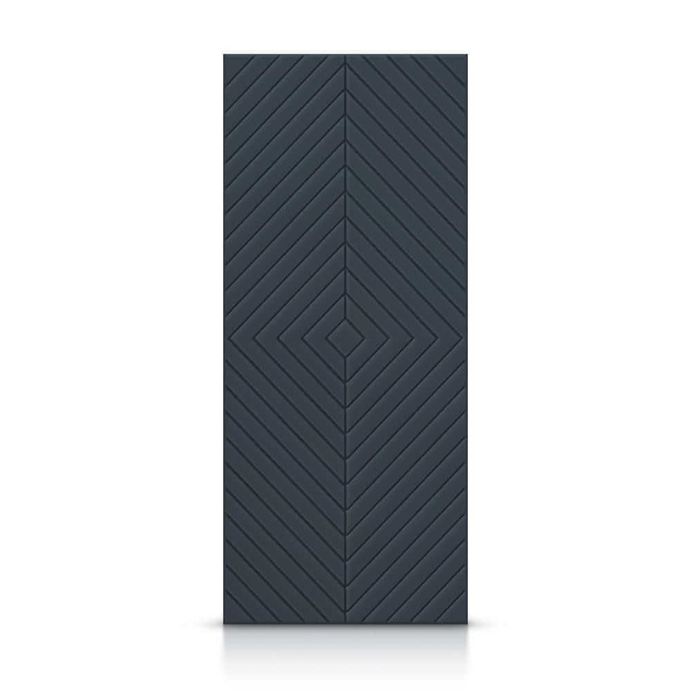 CALHOME 42 in. x 80 in. Hollow Core Charcoal Gray Stained Composite MDF ...