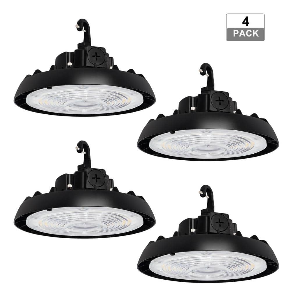 RUN BISON 12.8 in. Integrated UFO LED High Bay Light Fixture Garage ...