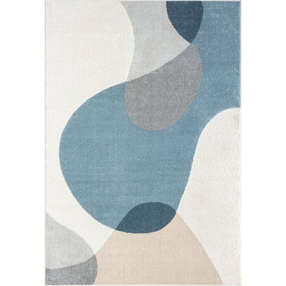 Abani Deco Cream 7 ft. 9 in. x 10 ft. 2 in. Geometric Polypropylene Area Rug DEC120B-8 - The ...