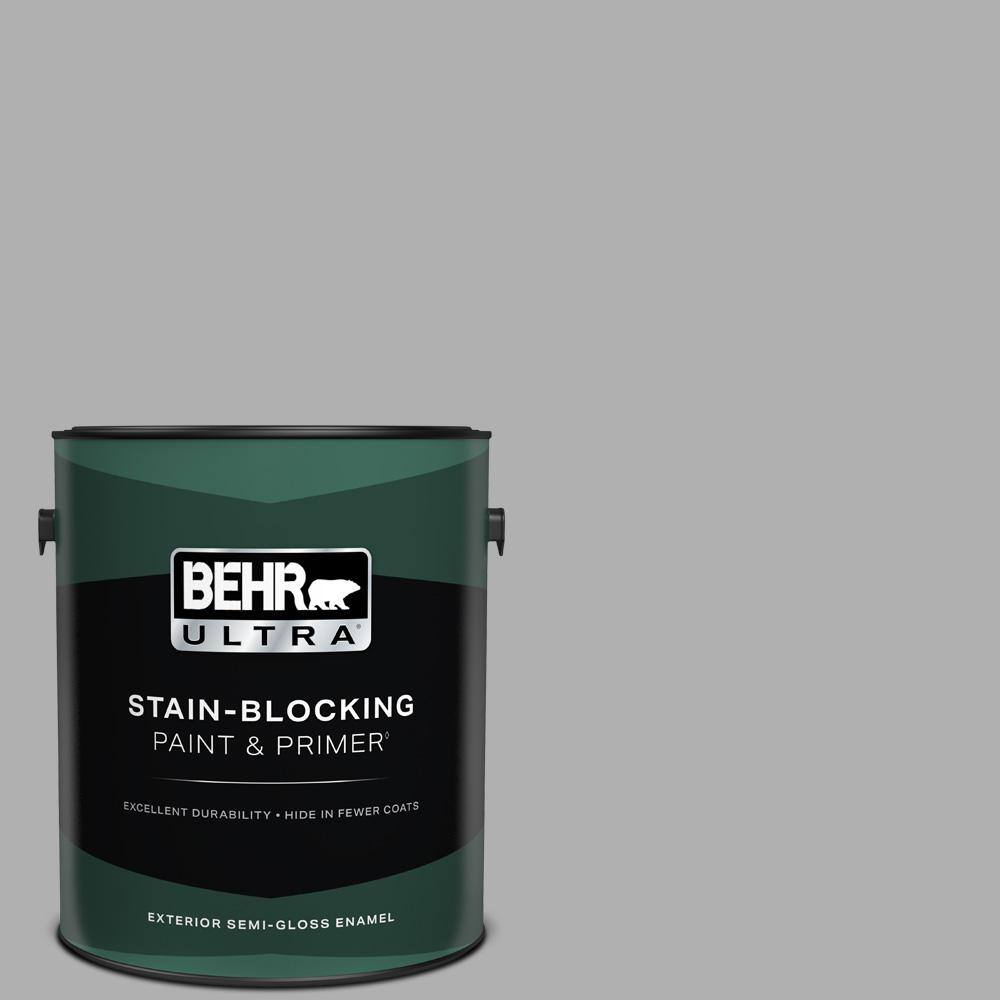 BEHR ULTRA 1 gal. #780F-4 Sparrow Semi-Gloss Enamel Exterior Paint ...