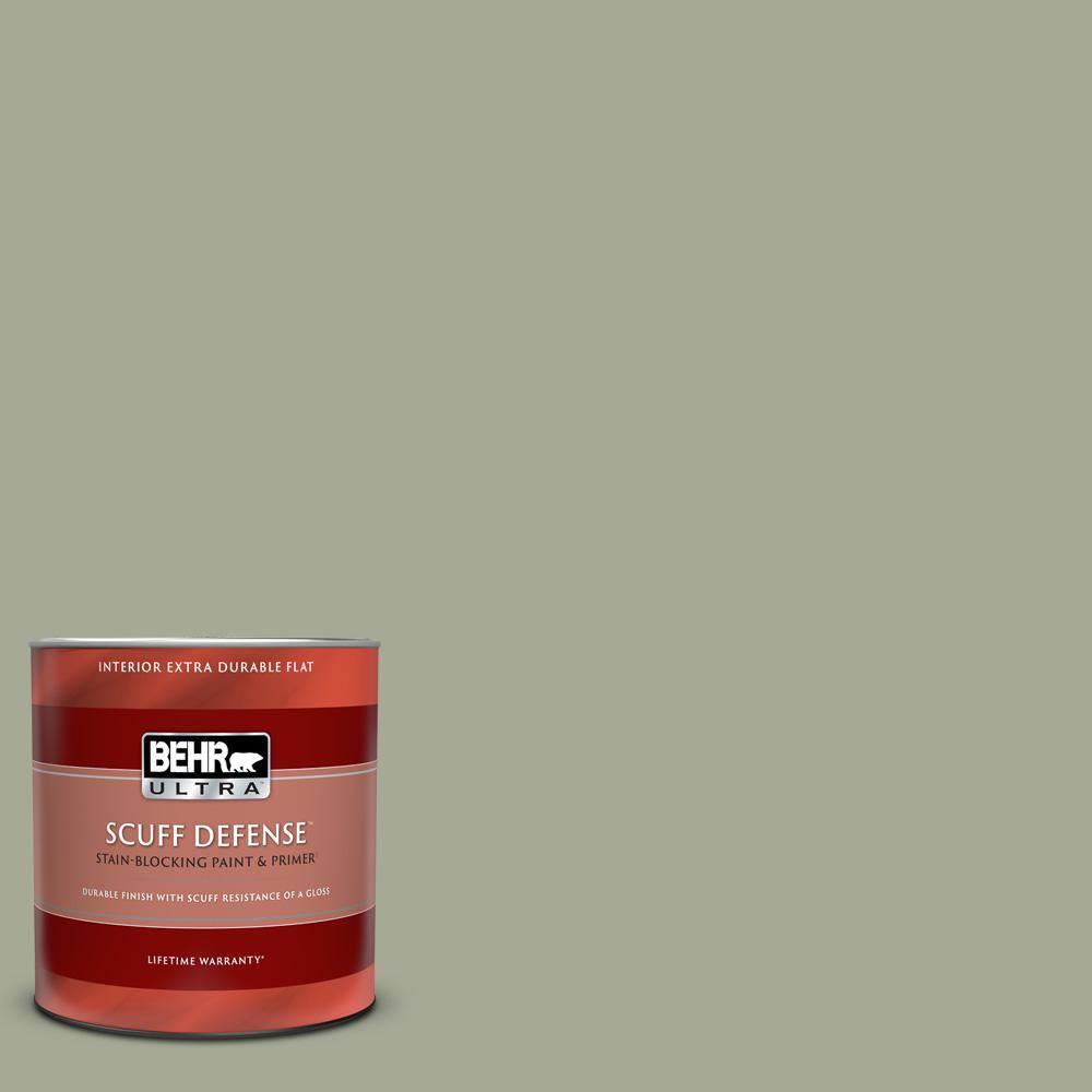 BEHR ULTRA 1 qt. #PPU10-16 Simply Sage Extra Durable Flat Interior ...